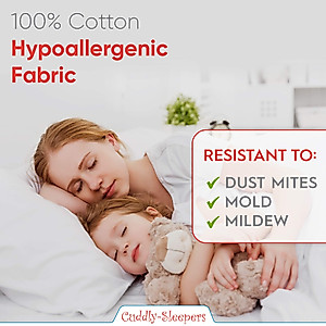 Digital Decor Toddler Pillow - 100% Cotton Outer Fabric - Made in USA Baby Pillow Perfect for Sleeping in Daycare Preschool, Portable Travel Pillow for Neck Head and Spine - 13"x18"