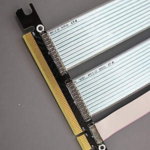 ADT-Link PCIe 4.0 x16 Riser Cable, EMI Shielded High-Speed Flexible Extender PCI Express Gen 4 for Graphics Card (White) (60cm, R3334W)