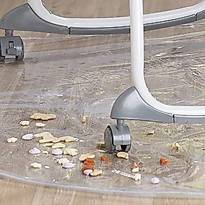 Graco Under High Chair Mat - Clear, Waterproof & Washable Plastic Food/Spill Catcher - 50" Eating, Painting & Art Floor Cover