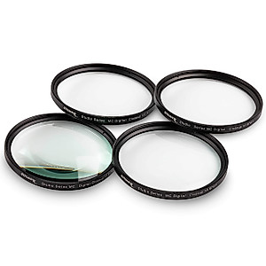58MM Ultimaxx Professional Four Piece HD Macro Close-up Filter Kit (1, 2, 4, 10 Diopter Filters) for Canon EOS 90D, 80D, 77D, 70D, Rebel T7, T7i, T6i, T6, T6s, T5i, T5, T4i, T3i, T100, SL3, SL2, SL1