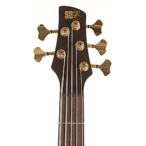 Ibanez SR1605DW SR Premium 5-String Electric Bass Guitar, Bound Panga Panga Fretboard, Autumn Sunset Sky