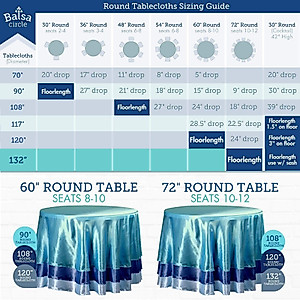 Balsa Circle 132 inch Sage Green Round Polyester Tablecloth Fabric Table Cover Linens - for Wedding Party Banquet Reception Events Kitchen Dining