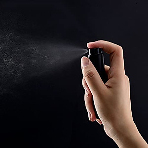Lil Ray 8ml Portable Mini Perfume Atomizer, Refillable Empty Small Spray Bottle for Travel, Twist Tpye Pocket Cologne Sprayer (Matte Black)