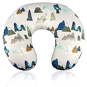 TANOFAR Nursing Pillow Cover, Neutral Breastfeeding Pillow Slipcover for Baby Boys & Girls, Ultra Soft Comfortable Newborn Nursing Pillow Case, Breathable & Washable, Adventure Mountain