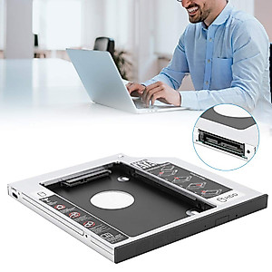 Optical Hard Drive Bay, State Drive Bracket Lightweight Computer Accessory Aluminum Alloy Thickened for 9.5 MM SSD, SATA3.0 Technology