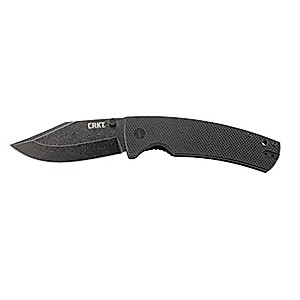 CRKT Gulf EDC EDC Folding Pocket Knife: Heavy Duty Everyday Carry Work Knife, Liner Lock, Clip Point Blade with Stonewash Finish, G10 Handle 2795