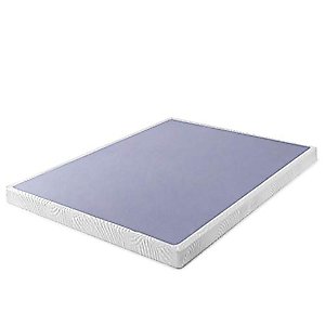 ZINUS Metal Box Spring with Wood Slats, 4 Inch Mattress Foundation, Sturdy Steel Structure, Easy Assembly, Full