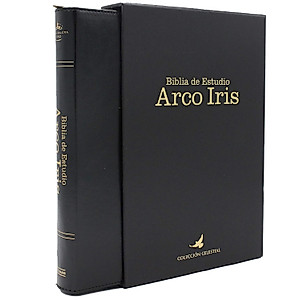 Biblia de Estudio Arco Iris Reina Valera 1960 con Cierre e Indice en Español color Negro/Spanish Rainbow Study Bible RVR 1960 with Thumb Index Multicolor