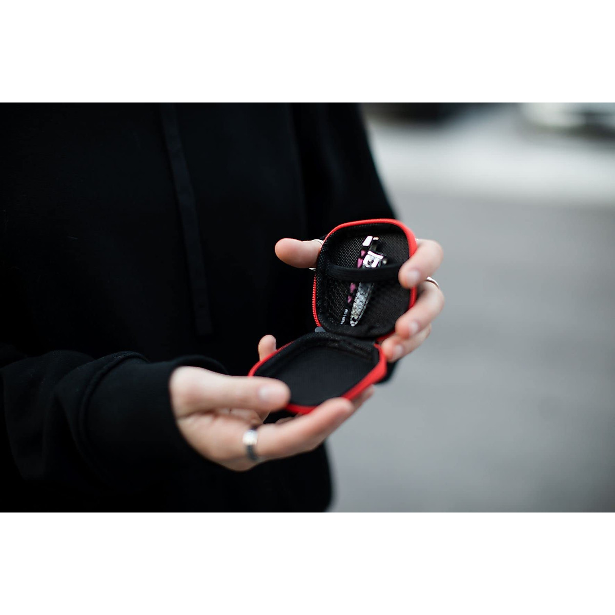 Bulk 24 Pack of Square Hard Foam Earbud Storage Cases