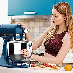 5 Quart for KitchenAid Mixer Bowl Stainless Steel With Handle Compatible With 4.5 and 5 Quart Tilt-Head Stand Mixers Bowl