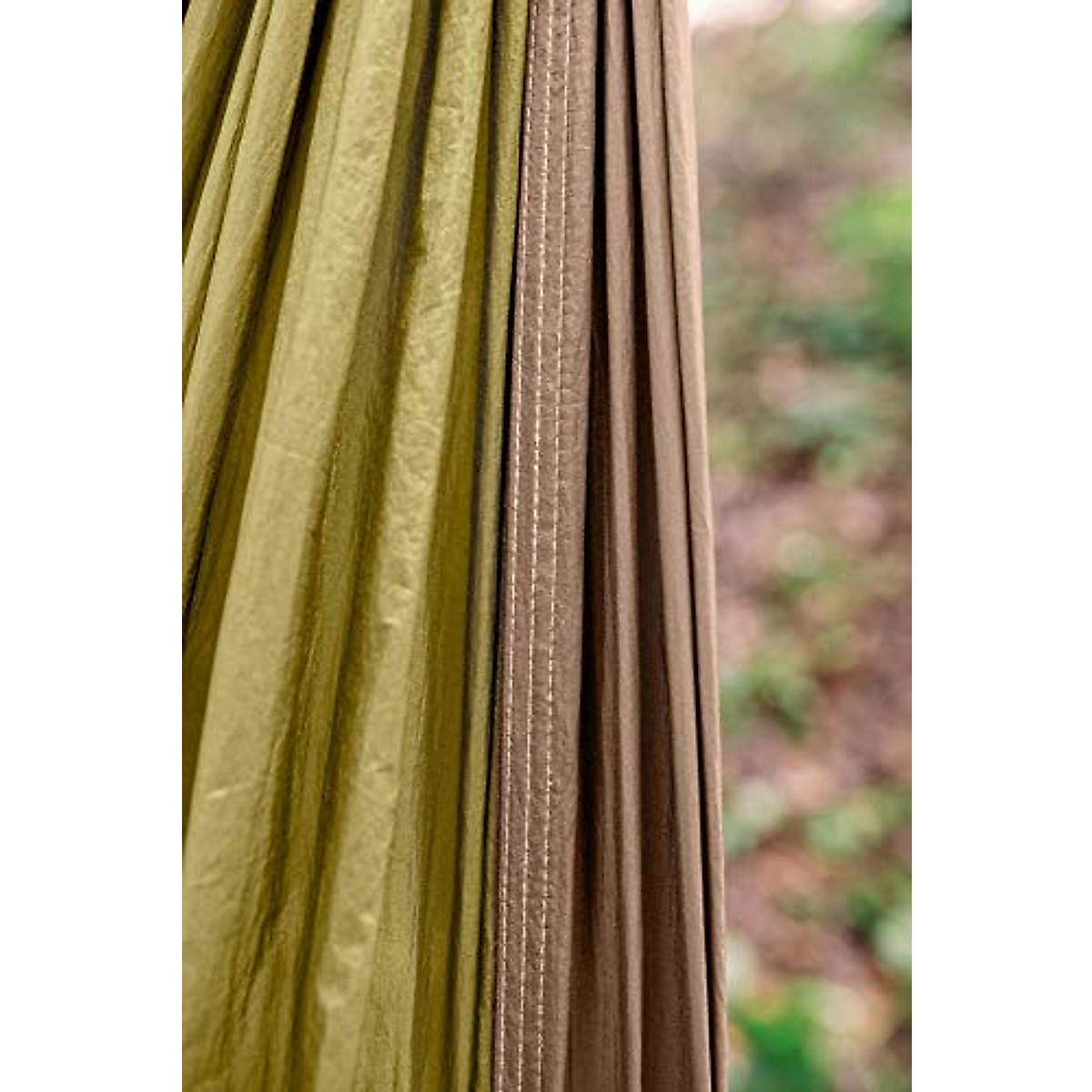 THREE VIKINGS Premium Camping Hammock with Tree Straps - Single and Double Person - Travel Backpacking Portable Outdoor Gear - Olive & Khaki - Double Person