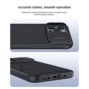 Nillkin iPhone 13 Pro Max Case Compatible with MagSafe, Textrue Pro Magnetic Case with Slide Camera Protection, Black Textrue