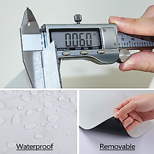 Livelynine 32-Pack Grey and White Flooring Peel and Stick Floor Tile Waterproof Marble Vinyl Floor Tiles Bathroom Kitchen Living Room Bedroom Laminate Flooring Stick on Floor Covering Linoleum 12X12