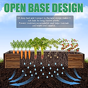 SnugNiture Galvanized Raised Garden Bed 6x3x1FT Outdoor Large Metal Planter Box Steel Kit for Vegetables, Flowers, Herbs, and Succulents