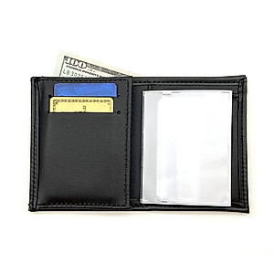 Perfect Fit Shield Wallets Chicago Patrol Hidden Badge Wallet Leather Black (Cutout PF480)