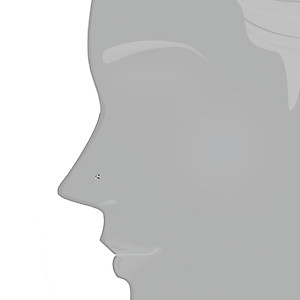 FreshTrends SI1 3mm 0.1 ct. tw Diamond 950 Platinum Twist Screw Nose Ring 18G