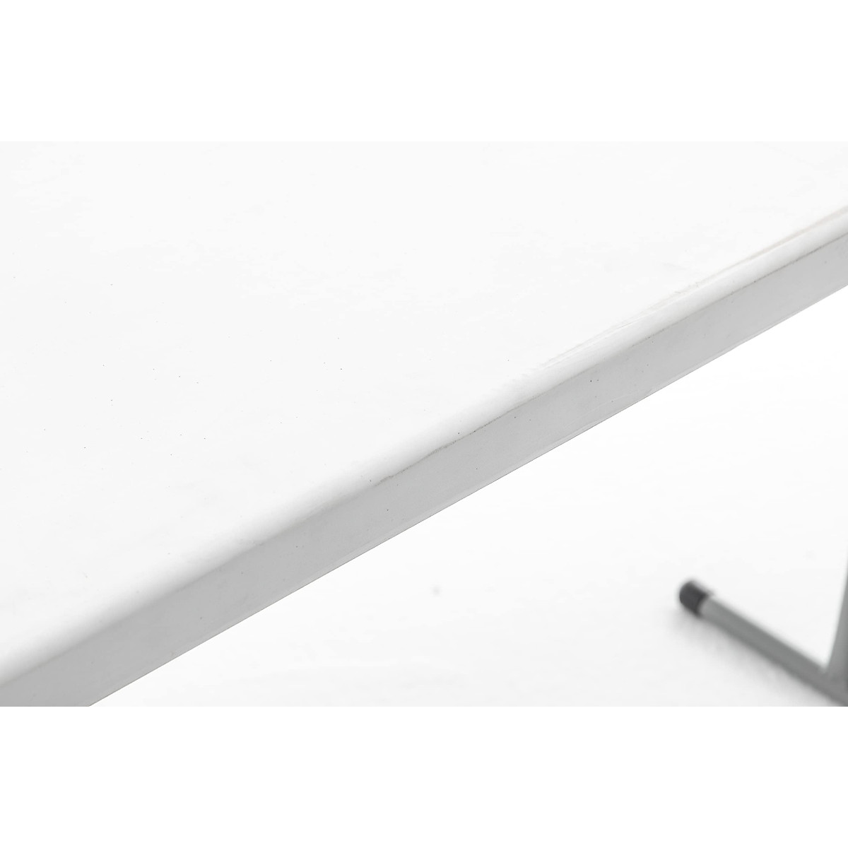 BTEXPERT 6-Foot-72 Long White Granite Plastic Folding Seminar Training Table Portable 18" Wide Narrow, 29" High, Events Indoor Outdoor Lightweight Set of 2