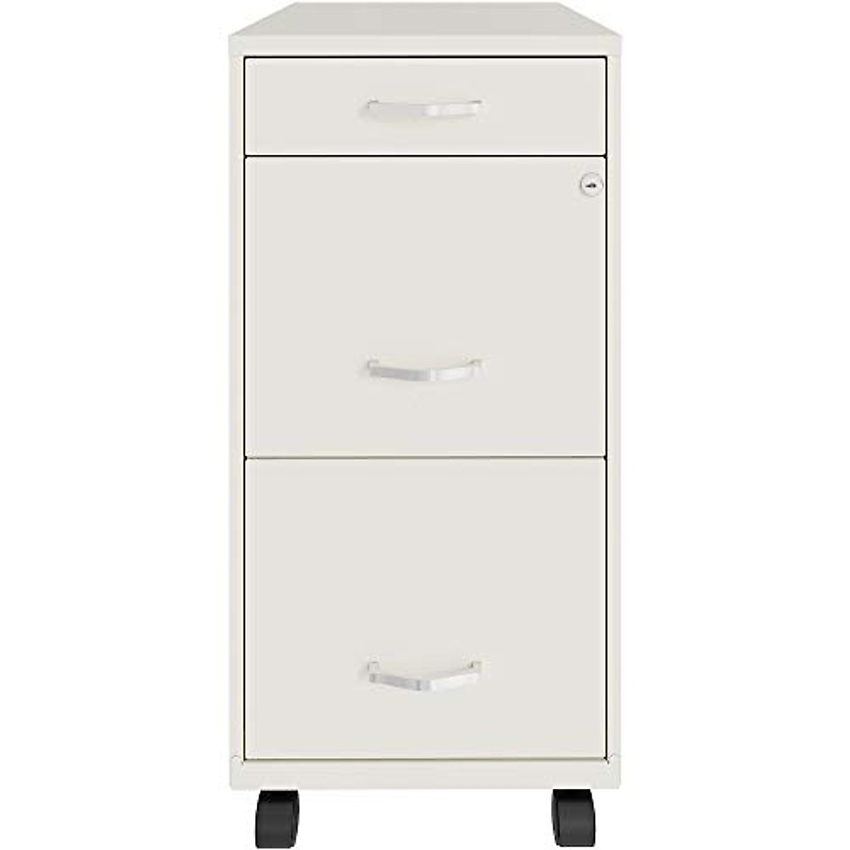 Lorell SOHO Box Mobile File Cabinet, 26.5 x 14.3 x 18 in, White