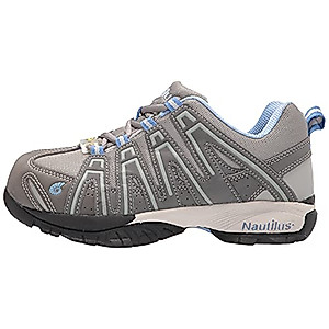 Nautilus Safety Footwear Womens Sd Athletic Sneaker, Grey/Blue, 6.5 Wide US