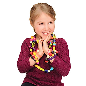 B. toys – Pop Arty! 275 Pcs- Jewlery Making Kit- Creative Pop Snap Bead Set for Kids –DIY Craft Jewelry Making Kit –Necklaces, Rings, Bracelets – 4 Years +