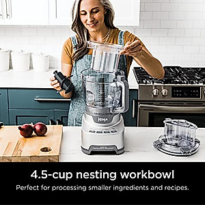 Ninja XSKBWLNBWL Professional XL Food Processor 4.5-Cup Nesting Work Bowl Kit, Compatible with NF701, Gray