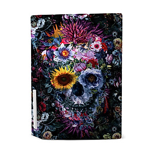 Head Case Designs Officially Licensed Riza Peker Skull Art Mix Vinyl Faceplate Sticker Gaming Skin Decal Cover Compatible with Sony Playstation 5 PS5 Disc Edition Console