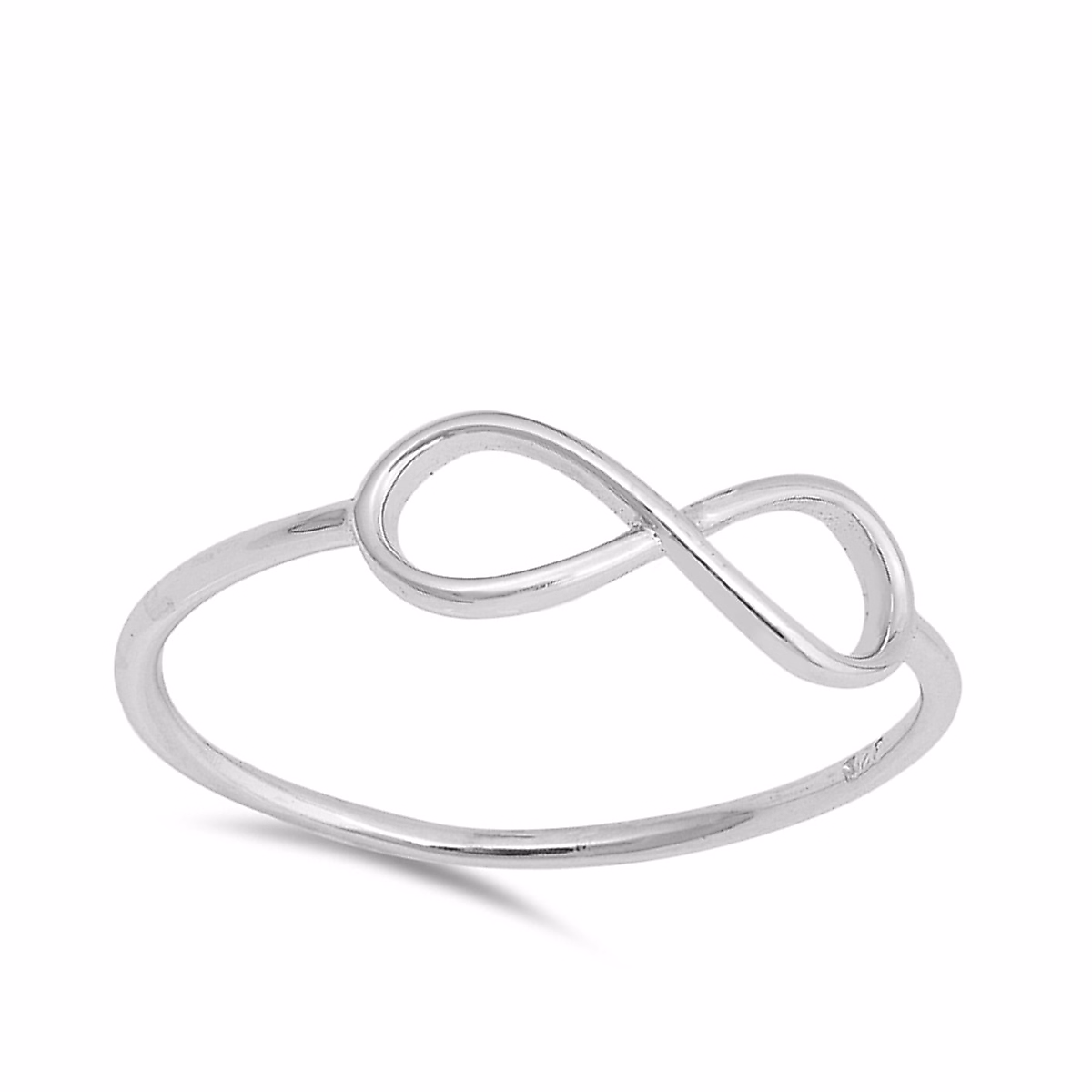 Infinity Love Knot Promise Ring New .925 Sterling Silver Cute Band Size 5