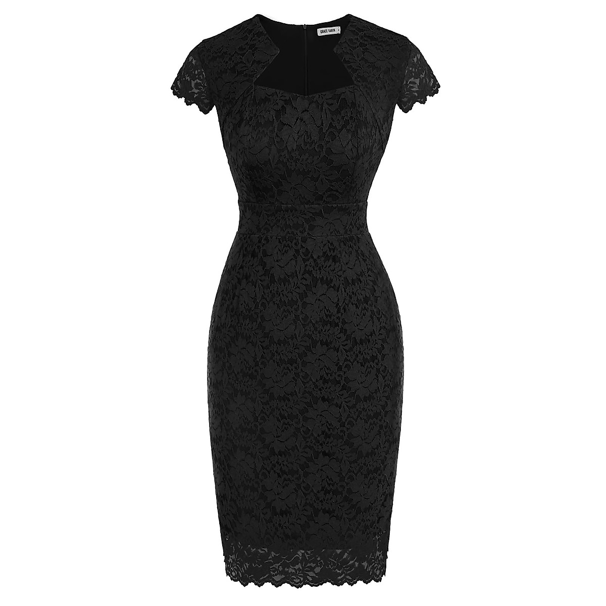 GRACE KARIN Black Dresses for Women Elegant Lace Dresses for Wedding Guest L