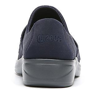 BZees Women's Pizazz Slip-On Loafer, Navy Sparkle, 8