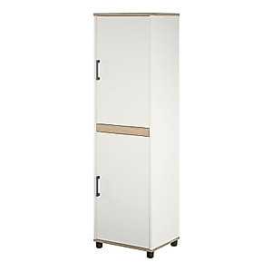 SystemBuild Whitmore 2 Door Kitchen Pantry Cabinet, White