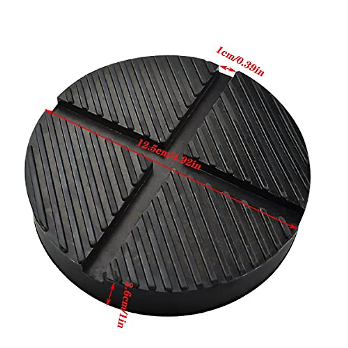 1Pcs Floor Jack Rubber Pad Universal Jack Pad Adapter Pinch Weld Side Frame Rail Protector Puck/Pad with Cross Groove Design Pinch Auto Accessories Fit for Most Cars