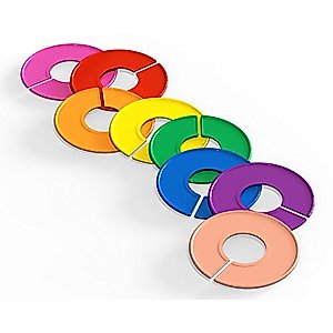 discount sizing Clothing Rack Size Dividers Blank Round 8 Colors- 48 Pack