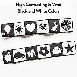 Spiggly Black and White High Contrast Soft Baby Book – Newborn Toy for 0-3 Months Visual and Brain Development – Infant Tummy Time Toy – Sensory Toy for Babies 0-6 Months