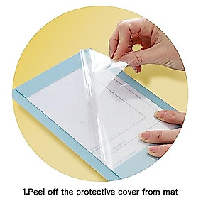 Srunffe Card Mat for Cricut Joy (4.5x6.15 inch, 3 packs), Adhesive Durable Craft Sticky Cutting Mat for Insert Cards, Replacement Accessories for Cricut Joy