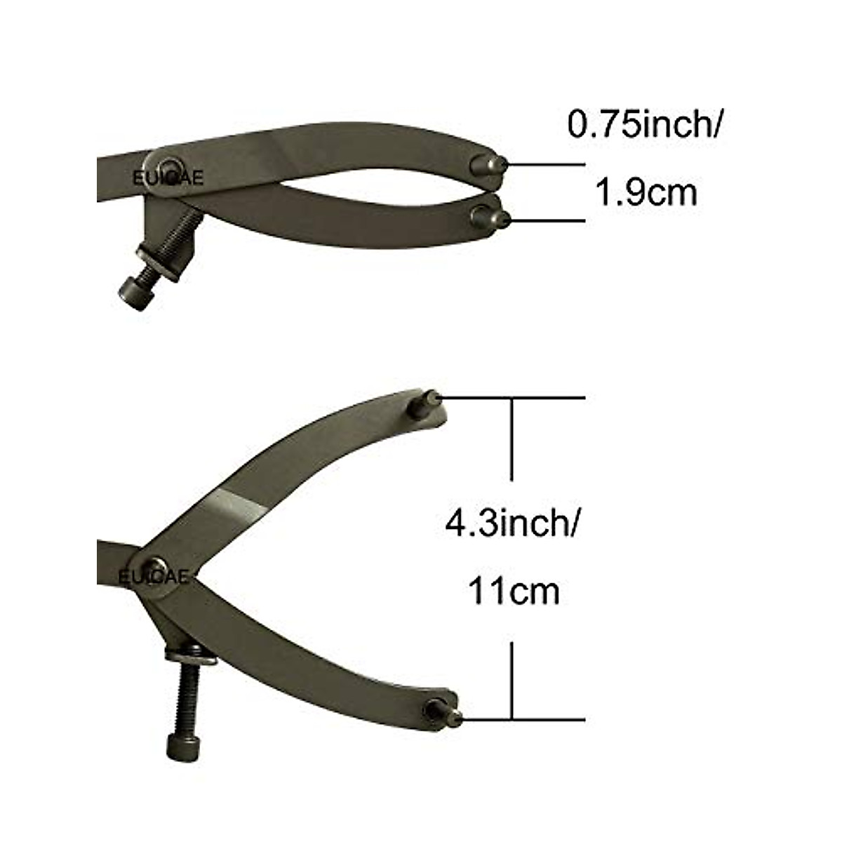 Spanner Wrench Clutch Wrench Adjustable Wrench Holder Hub Flywheel Sprocket Spanner Wrench Set Fan Clutch Removal Tool Tools Scooter Motorcycle Accessories (Type A+B)