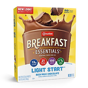 Carnation Breakfast Essentials Light Start Oral Supplement Chocolate 0.705 oz. Packet 64 Ct