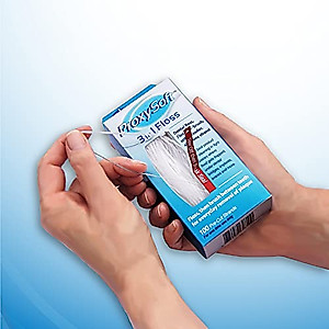 ProxySoft 3-in-1 Dental Floss for Optimal Teeth Flossing​- 2 packs Pre-Cut Ortho Floss Threaders for Braces, Tight Spaces, Bridges, Implants with Built-in Soft Proxy Brush and Stiff Threader Flosser