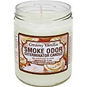 Smoke Odor Exterminator 13 oz Jar Candles Creamy Vanilla, (3)