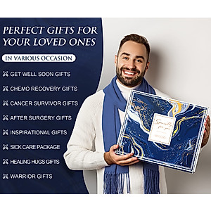 Get Well Soon Gifts for Men, After Surgery Cancer Gifts for Men Chemo Care Package Get Well Gift Basket for Sick Friends, Thinking of You Feel Better Birthday Gifts Box for Men Dad Brother w/Tumbler