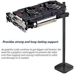 nkomax Graphics Card GPU Brace Support, Video Card Sag Holder Bracket, GPU Stand, Anodized Aerospace Aluminum (Black)