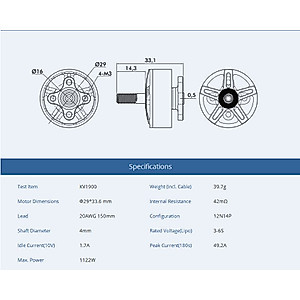 T-Motor F80 PRO 1900KV Brushless Power Motor for FPV Drone