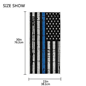 Thin Blue Line Police Flag Hand Towel 30 x 15 in