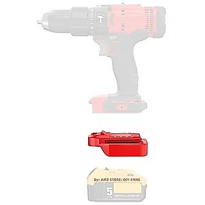LQ-18RY Adapter Only Fits Craftsman V20 (NOT Old 20v) Cordless Tools for Dewalt 20v MAX XR Platform Lithium Batteries-Adapter Only, Red