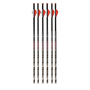 Carbon Express 52113 Maxima Hunter 20-Inch Fletched BuffTuff Plus Carbon Crossbolt with R2 Vanes, 6-Pack, Mossy Oak Treestand Pattern Black