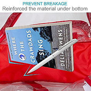 Clear Backpack, Transparent Bookbag Heavy Duty See Through Backpacks for Men - Red