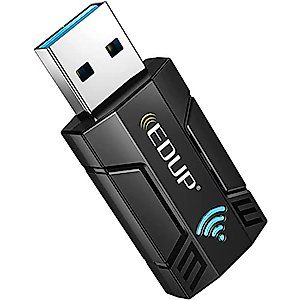 EDUP AC 1300Mbps USB WiFi Adapter for PC USB 3.0 Wireless Dongle, 5Ghz /2.4Ghz Dual Band 802.11ac Network Adapter for Desktop Laptop,Built-in Antenna Supports Windows 10/8/7/XP/Vista/Mac10.6~10.15