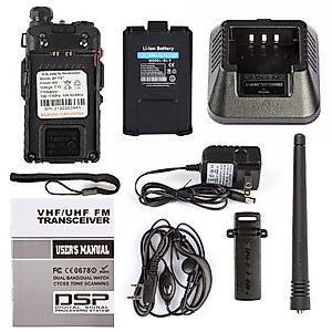 BaoFeng BF-F8+ Dual-Band 136-174/400-520 MHz Two-Way Radio Transceiver- Black