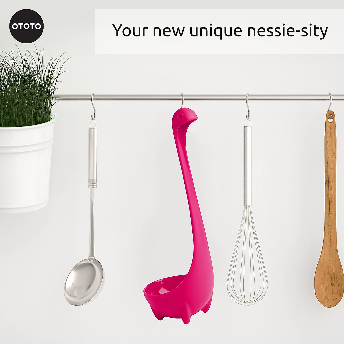 The Original Nessie Ladle by OTOTO - Soup Ladle, Cute Gifts, Funny Kitchen Gadgets, Loch Ness design, Cooking Gifts for Mom - Cute and Practical Kitchen Utensils - Unique Gifts for Women, Mothers Day