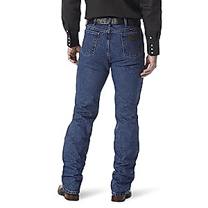 Wrangler Men's Premium Performance Cowboy Cut Slim Fit Jean, Dark Stone, 32W x 34L