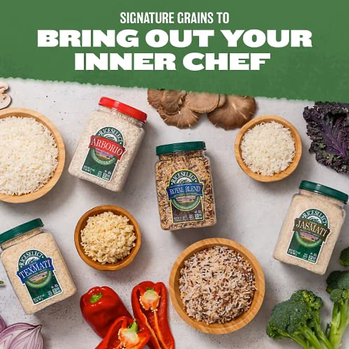 RiceSelect Sushi Rice for Sushi and Japanese Food, Premium Gluten-Free Short-Grain Rice, Non-GMO, 32-Ounce Jar